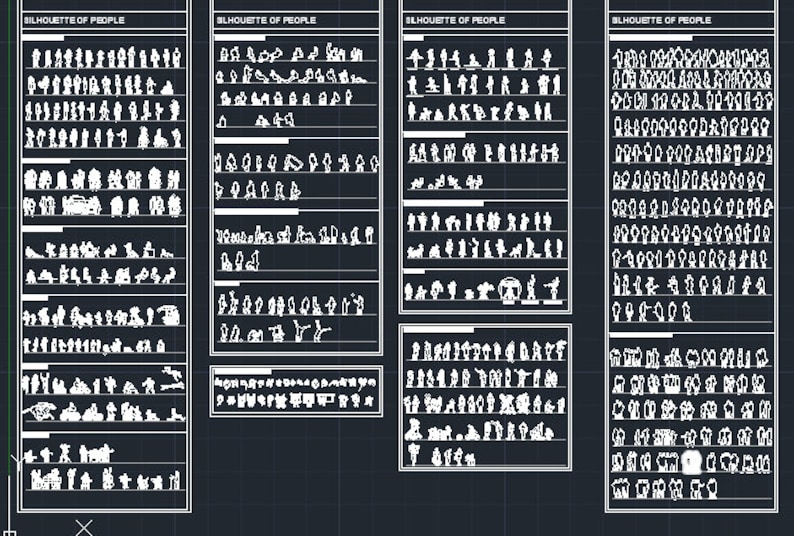 Autocad, DWG - 2D View and Plan People, Template, Package People, DWG ...