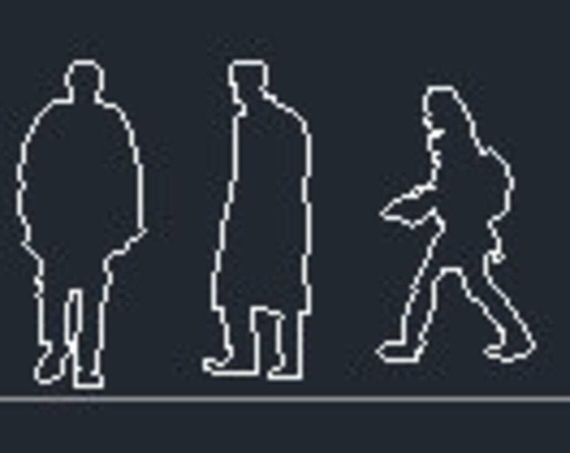 Autocad, DWG - 2D View and Plan People, Template, Package People, DWG ...