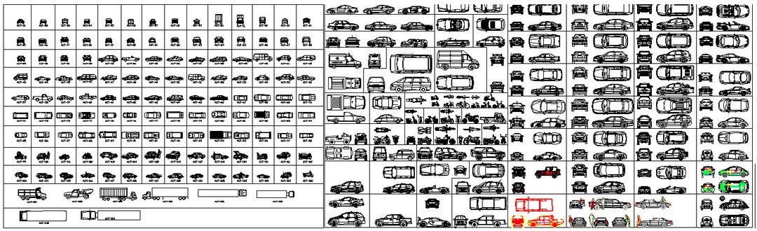 Autocad Template Package, 2D Cars Template, Mega Autocad Blocks 2D DWG ...