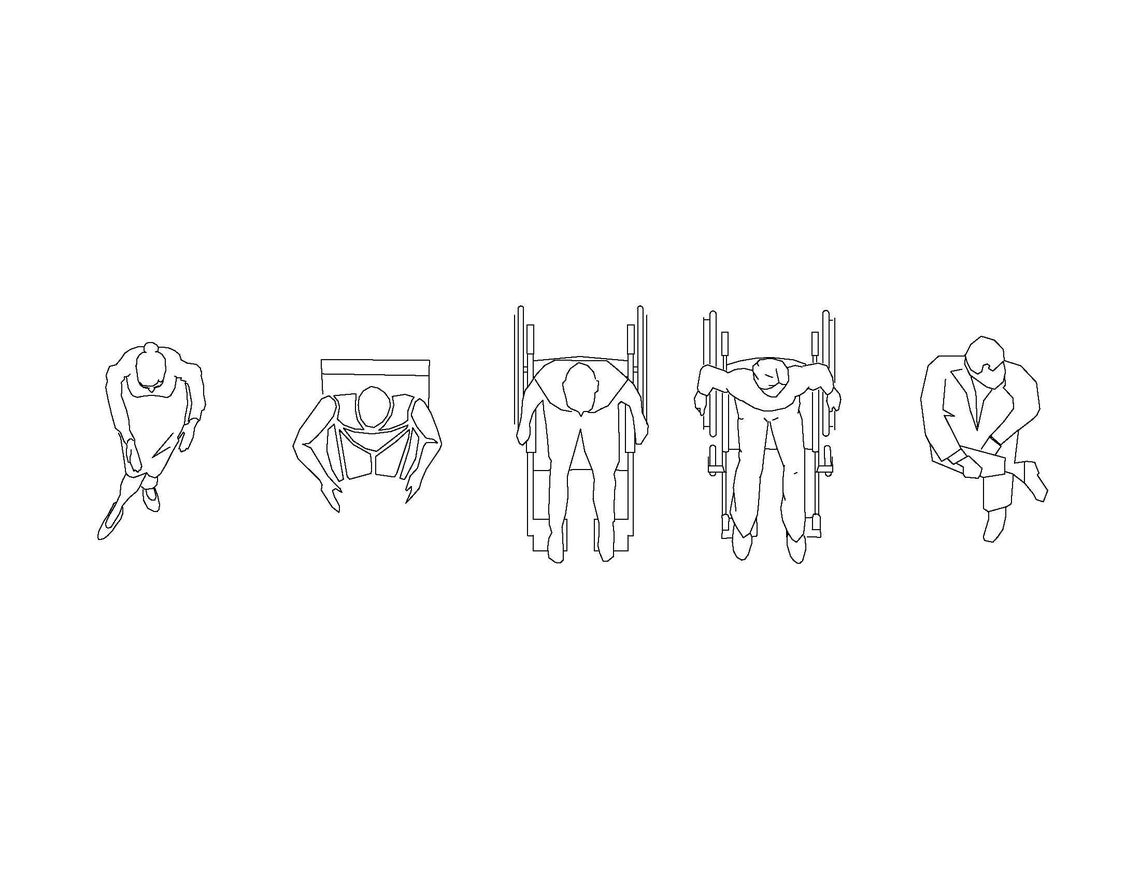 Autocad Template Package Trees & People, DWG - 2D View and Plan ...