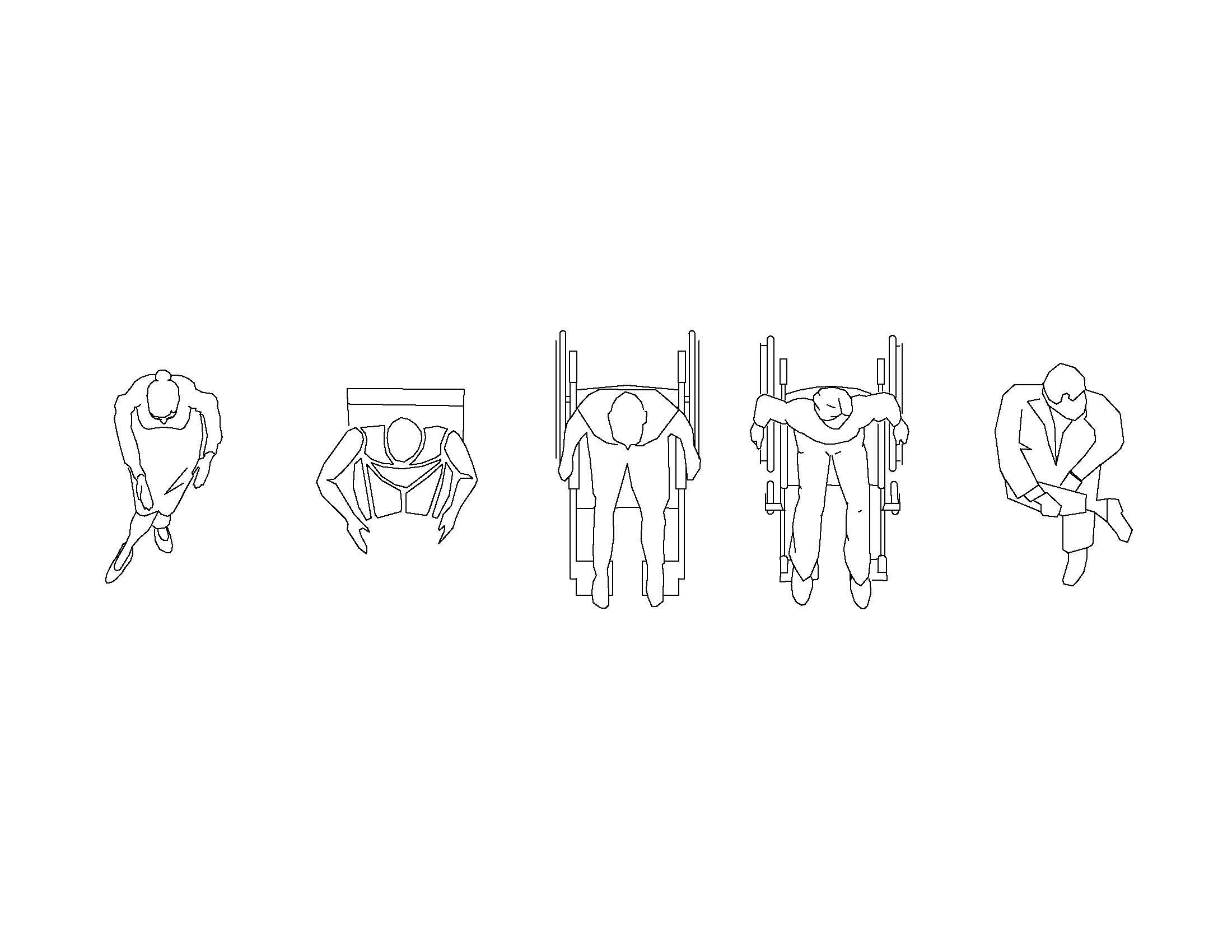 Autocad Template Package Trees & People, DWG - 2D View and Plan ...