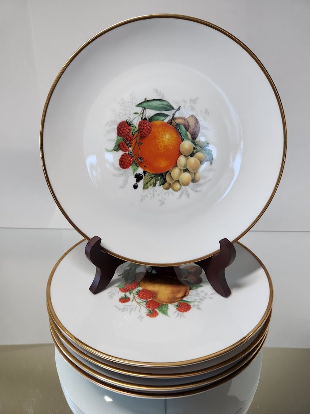 Vintage Winterling Bavaria Fruit Pattern Salad Plates Germany Set of 5 ...