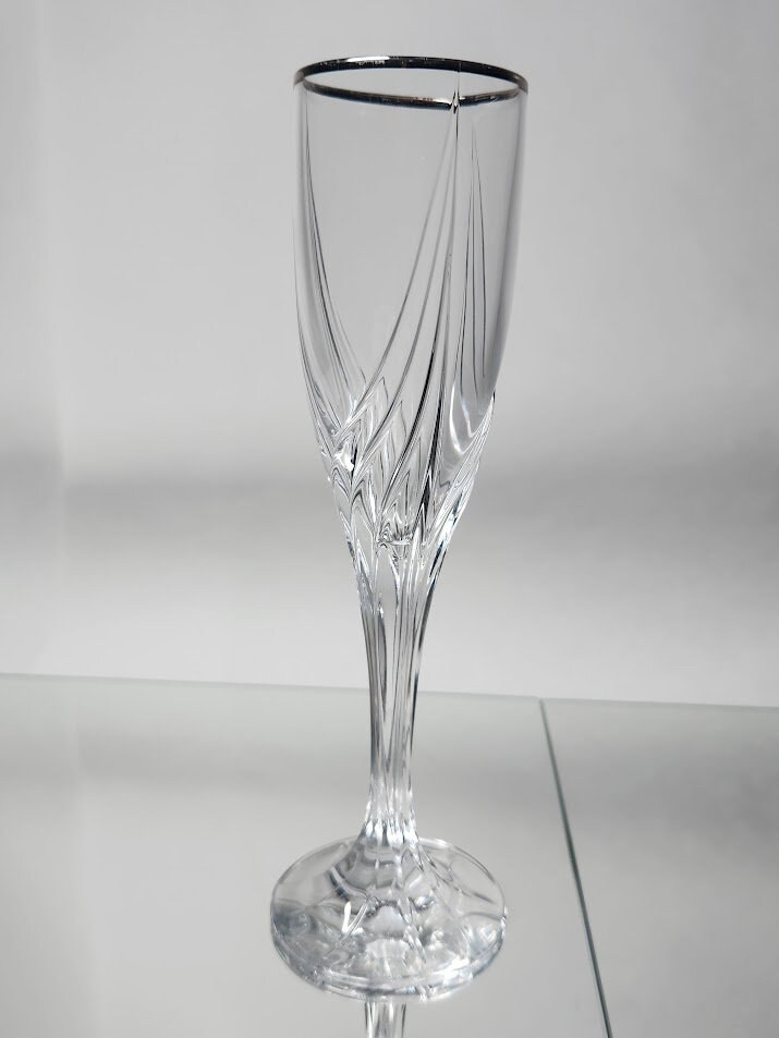 Vintage Lenox Champagne Fluted Glass Debut Platinum - Etsy