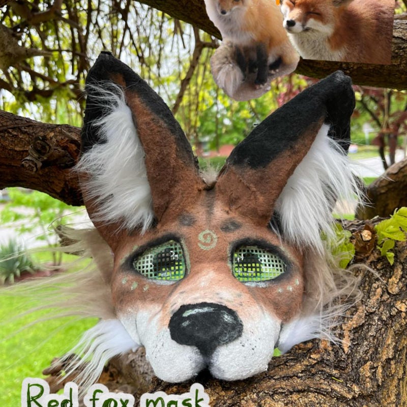 Red Fox Mask - Etsy