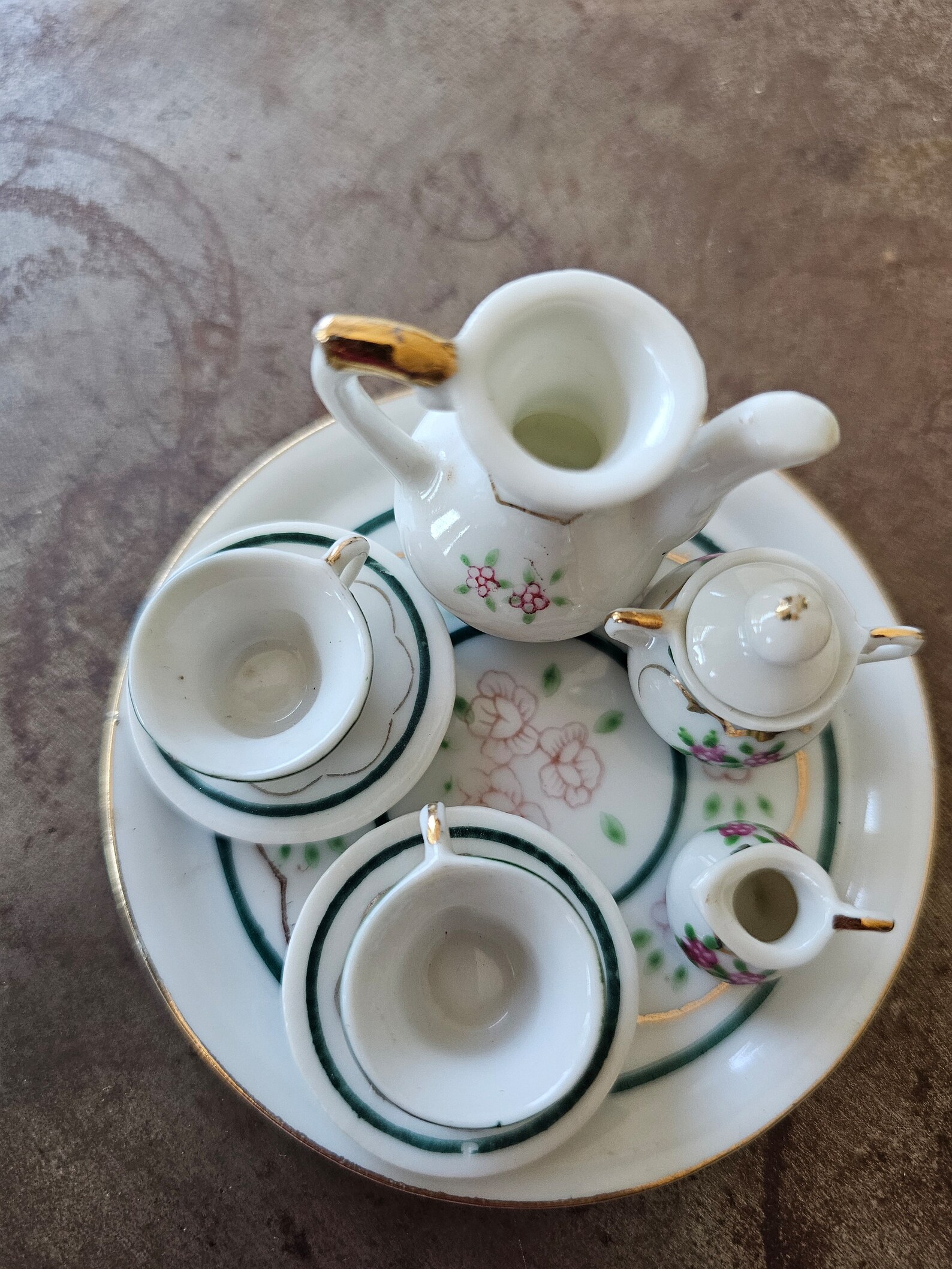 Vintage Shackman Miniature Tea Set - Etsy