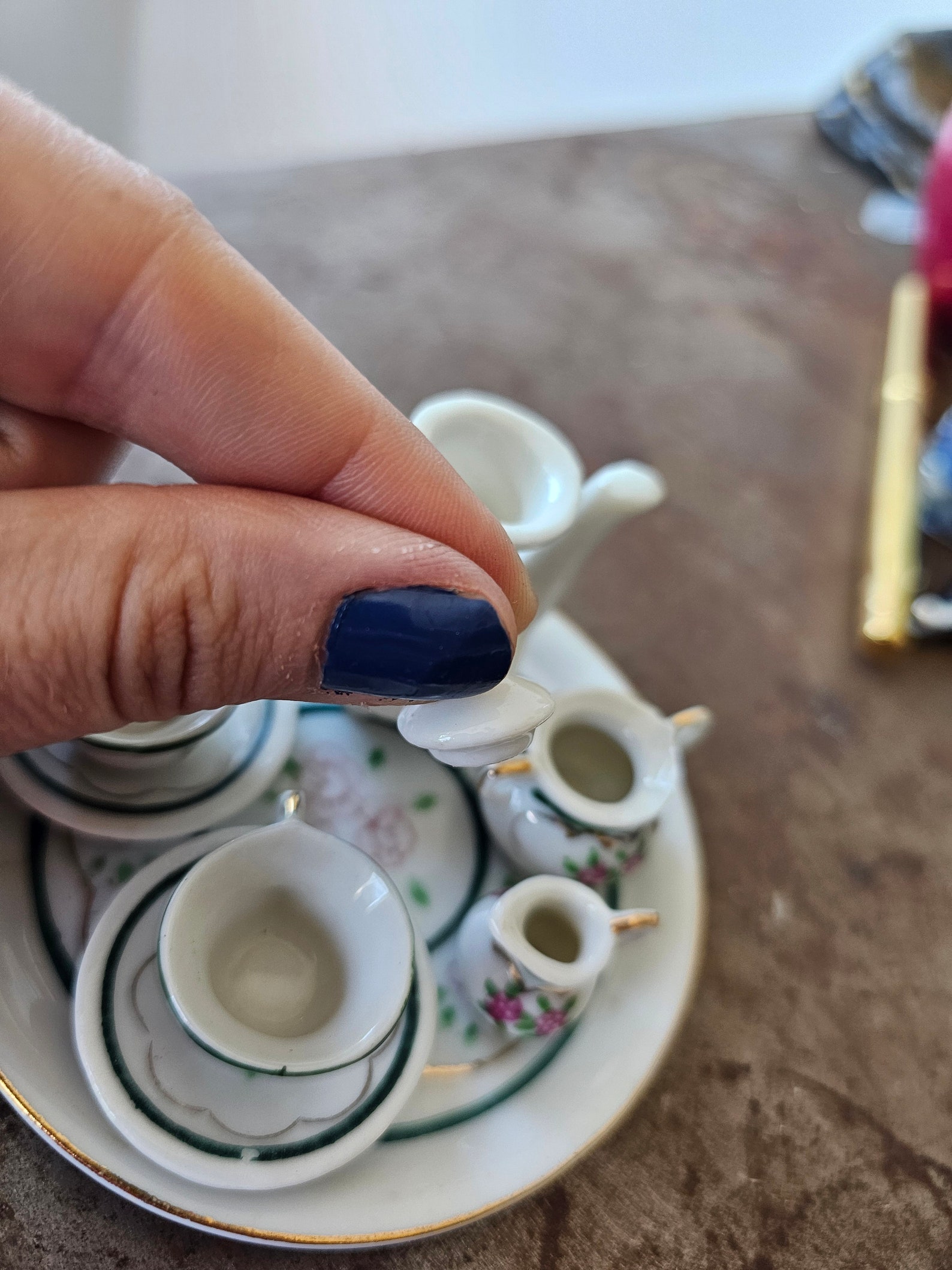 Vintage Shackman Miniature Tea Set - Etsy