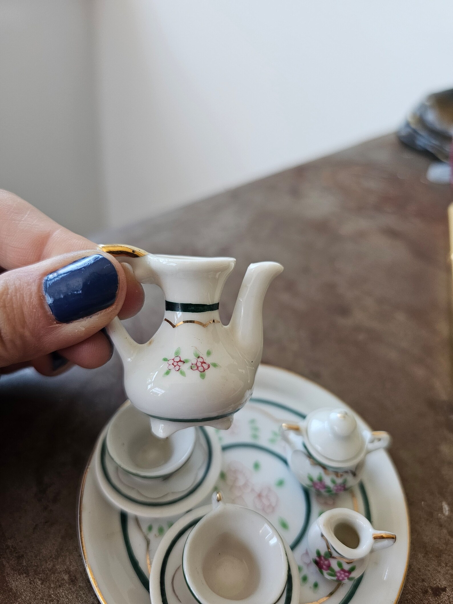 Vintage Shackman Miniature Tea Set - Etsy