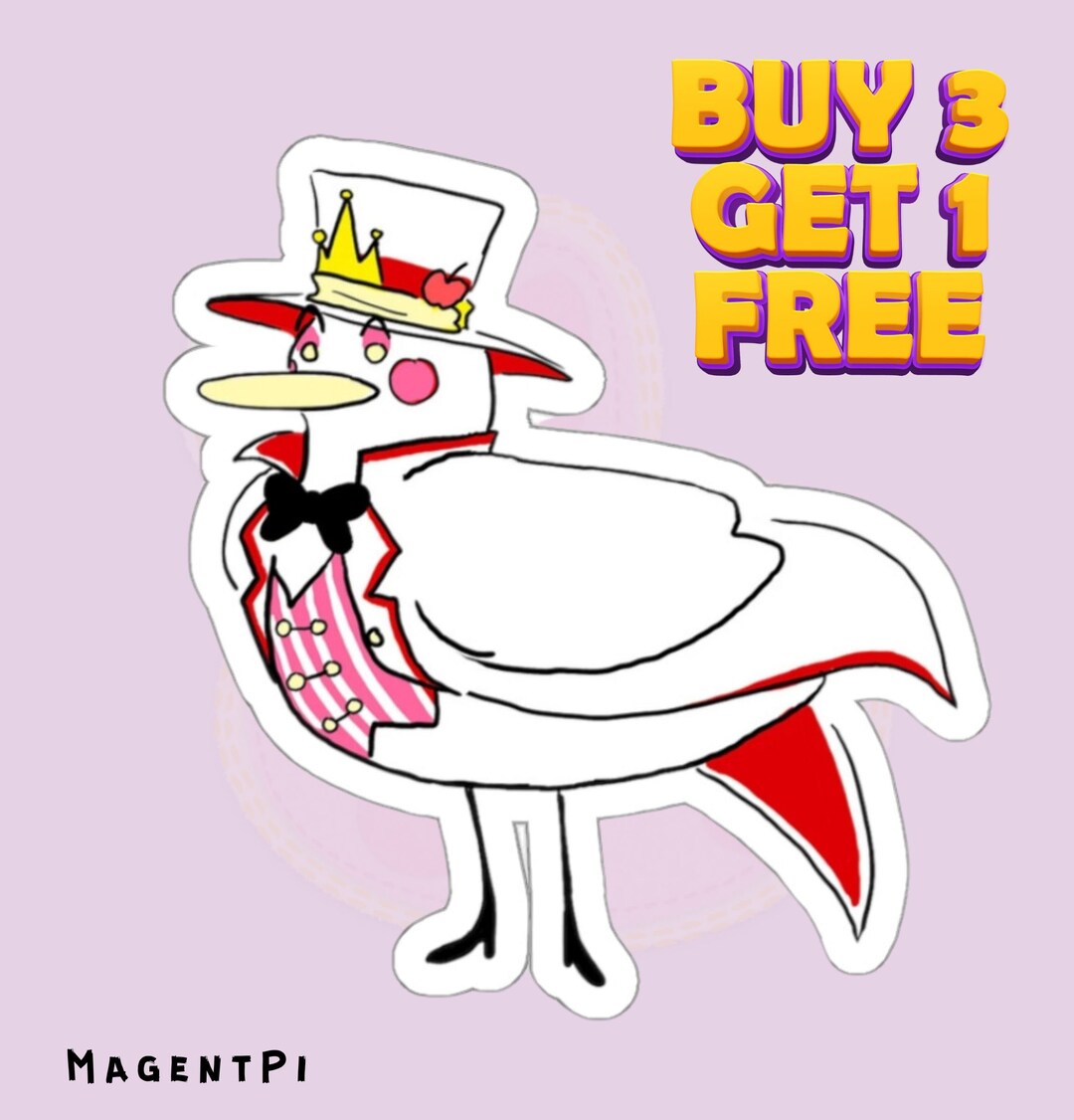 Lucifer Duck Hazbin Hotel Sticker - Etsy