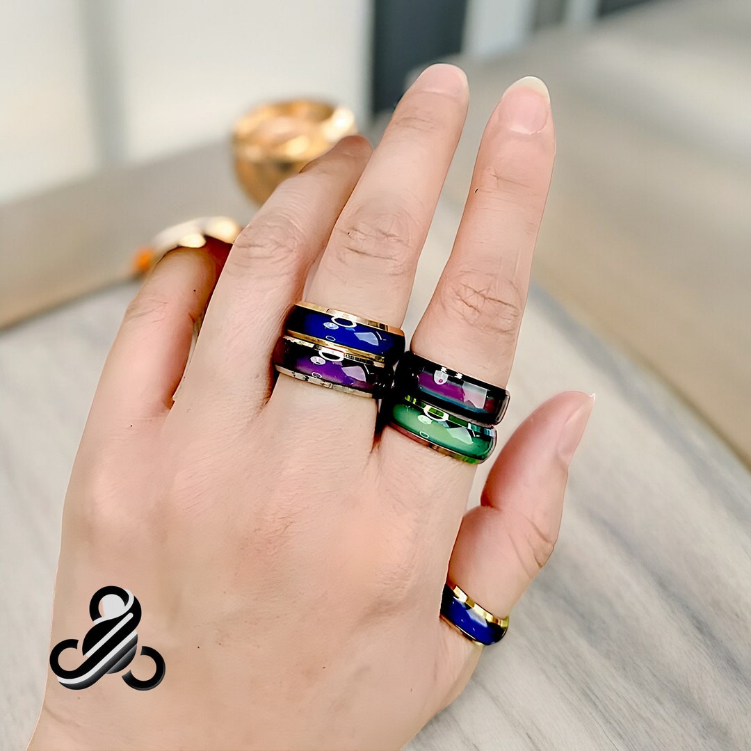 Mood Ring Color Changing Ring Temperature Ring Mood Jewelry Mood ...