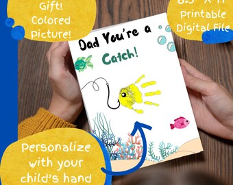 Fathers Day Handprint Craft, Fathers Day Keepsake Printable, Fathers ...