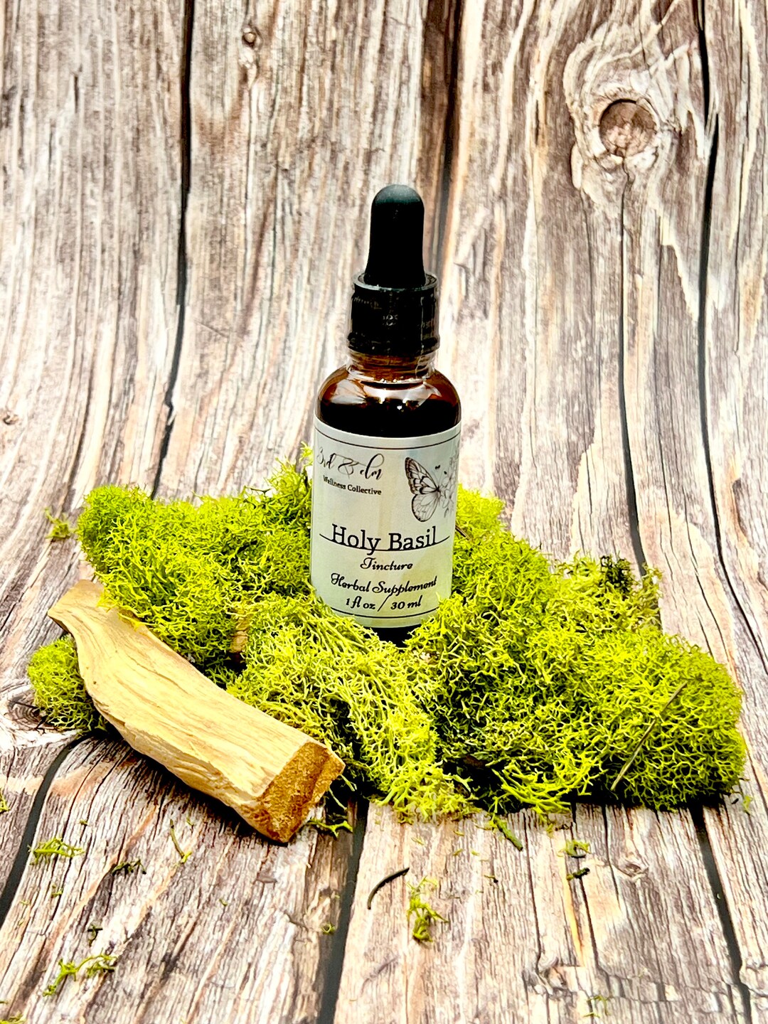 Holy Basil Tincture, Apothecary, Natural Remedy, Glass Dropper Bottle ...