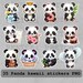Cute Panda PNG Stickers ,cute Animals Sticker Bundle,cute Animal ...
