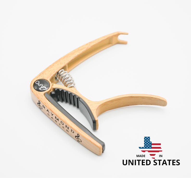 Personalized Wood Grain Guitar Capo: Engraved Custom Message - Etsy