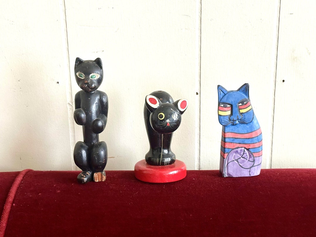 Vintage Cats, Black Cats, Lauren Burch, Knick Knack, Cat Lover - Etsy