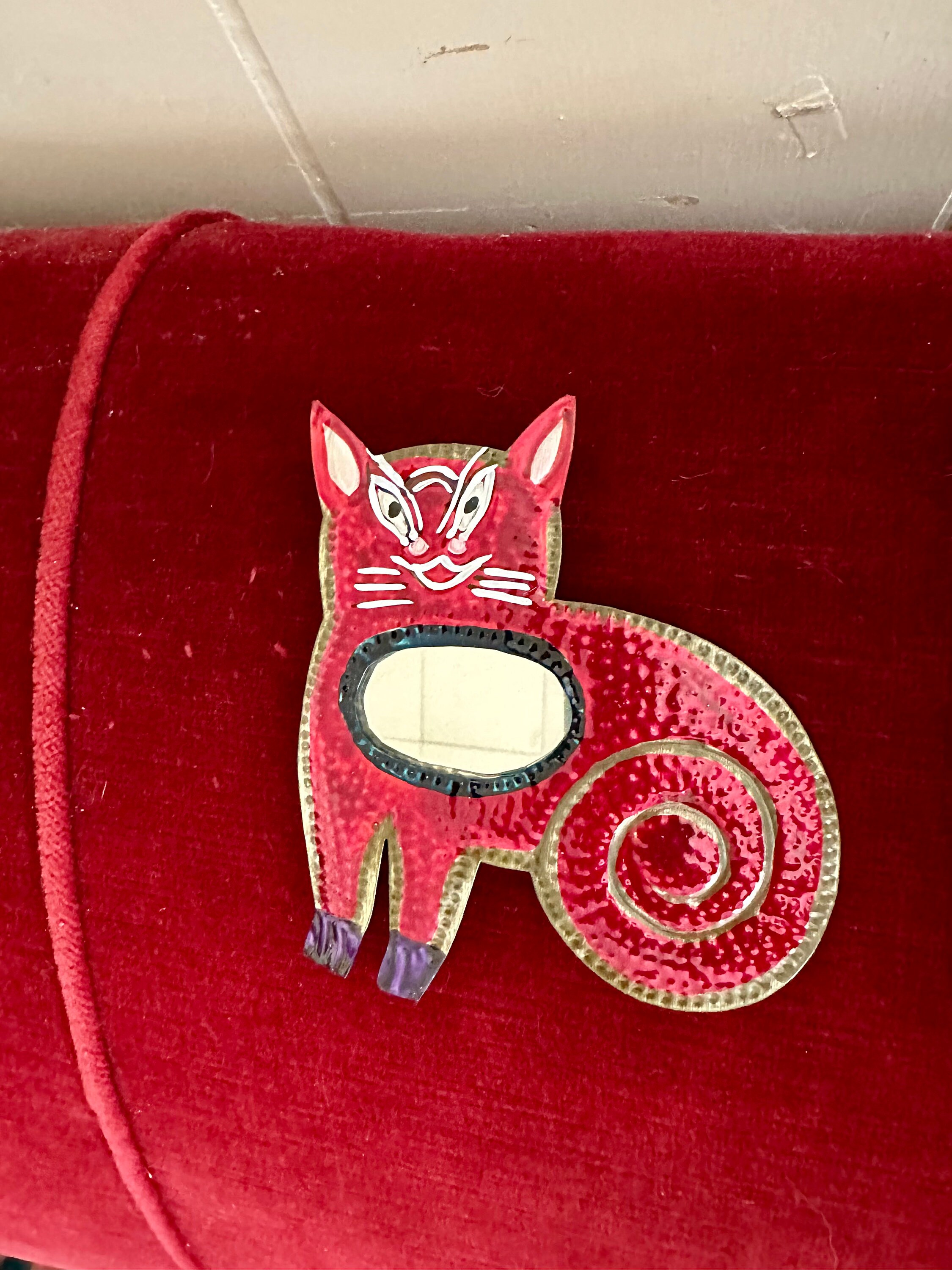 Vintage Cat Wall Decor, Mexico Decor, Tin Cats, Mirrors, Wall Mirror ...