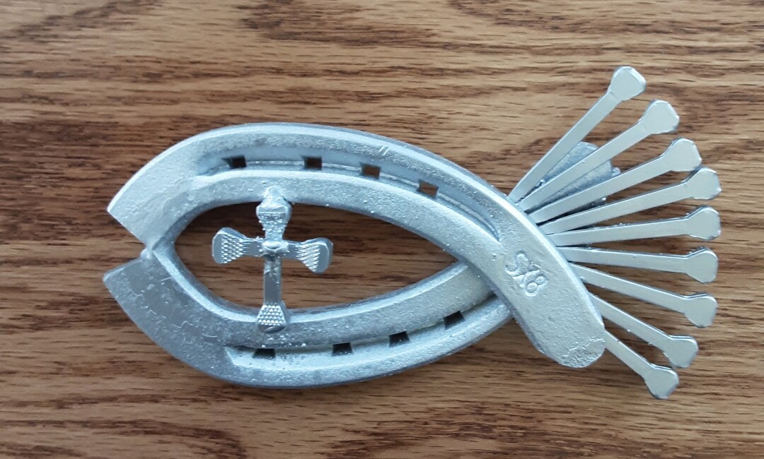 Metal Wall Fish Jesus Fish Jesus Fish With Cross Christian Fish Fish ...