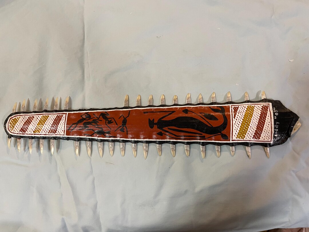 Swordfish Bill Hand Painted Aboriginal Artist Colin Liddy - Etsy