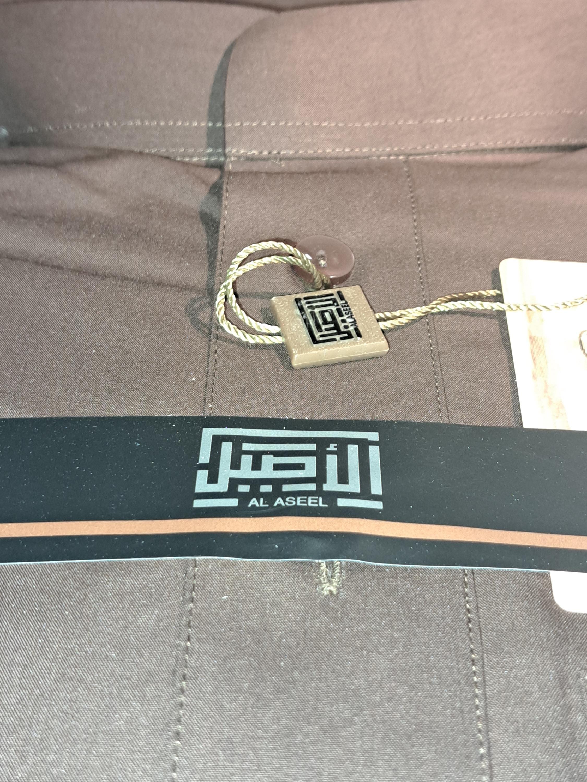 Aseel Thobe Mens Saudi Thobe Al-aseel Brown and Tan All Sizes Thawb ...
