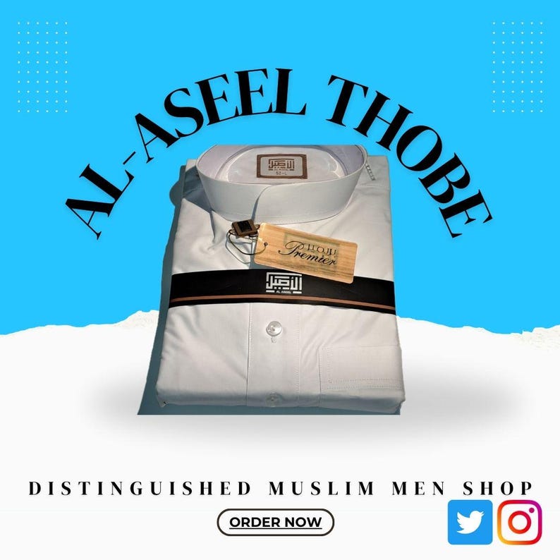 Aseel Thobe Mens Saudi Thobe Al-aseel White All Sizes Thawb/thoub ...