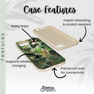 Biodegradable Green Leaves Vine Phone Case, Plant Lover Phone Case ...