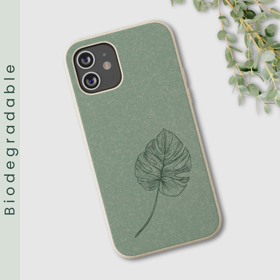 Monstera Leaf Biodegradable Phone Case, Leaves Mobile Case, Plant Phone ...