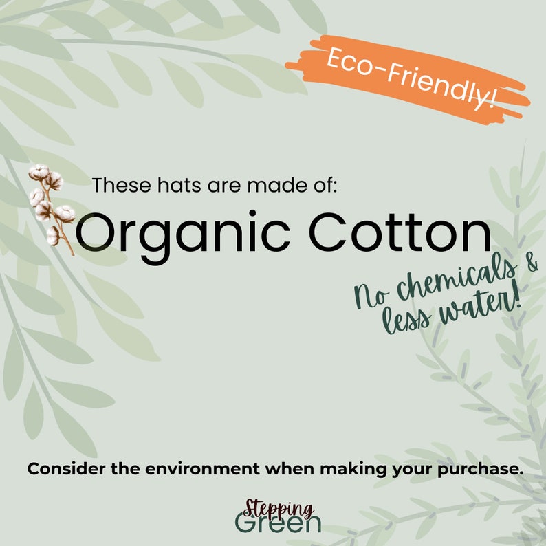 Organic Cotton Embroidered Earth Day Hat, Sustainable Dad Hat, Eco ...