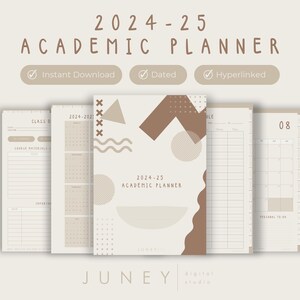 2024-25 Academic Planner | Digital Student Planner | Minimalist, Dated ...