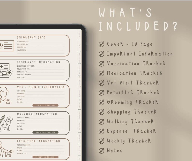 Complete Pet Care Planner Printable Bundle - Veterinary Visits ...