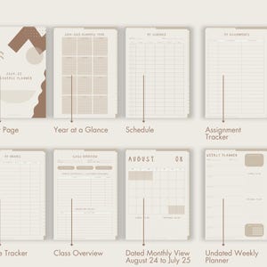 2024-25 Academic Planner | Digital Student Planner | Minimalist, Dated ...