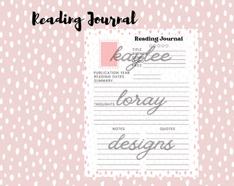 2022 Editable Canva Reading Journal Template Editable Digital Reading ...