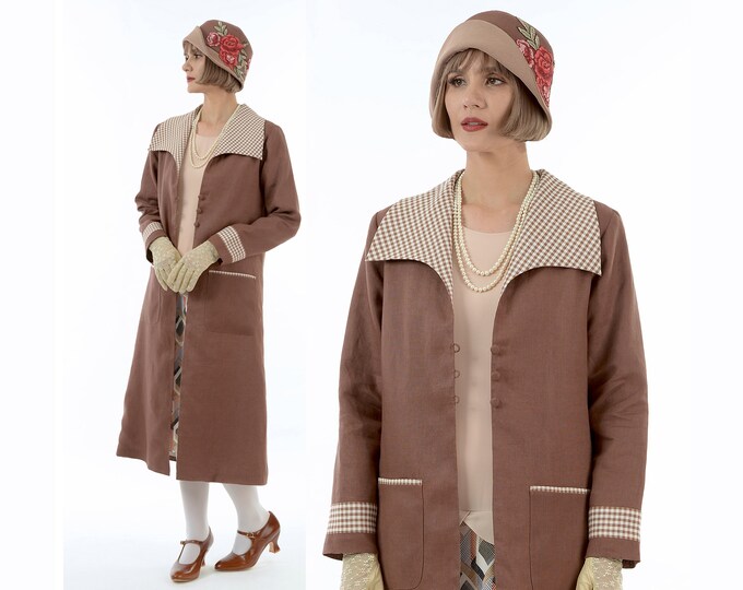Edwardian, 1920s Duster, Car Coat, Smock Frock Coat, Dress Coat, Cotton ...