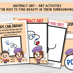 Kids Can Draw Abstract Art for Kids, Homeschool Kid Printables, Kids ...