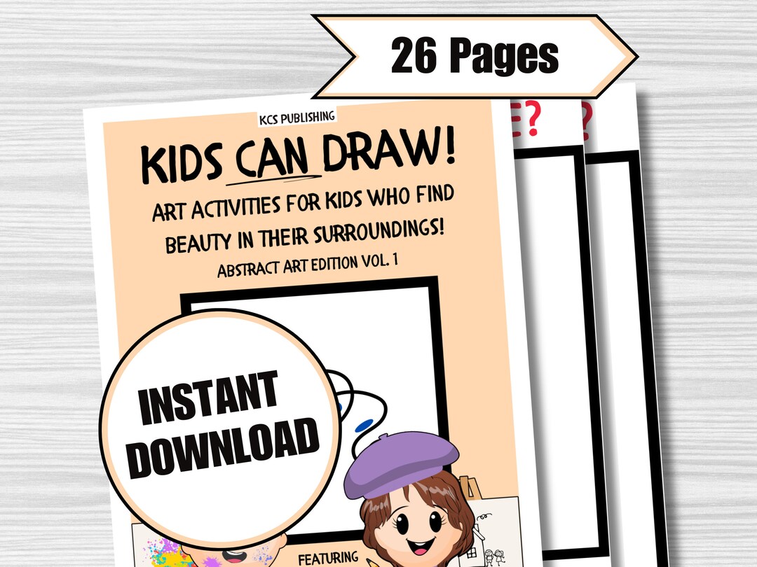 Kids Can Draw Abstract Art for Kids, Homeschool Kid Printables, Kids ...