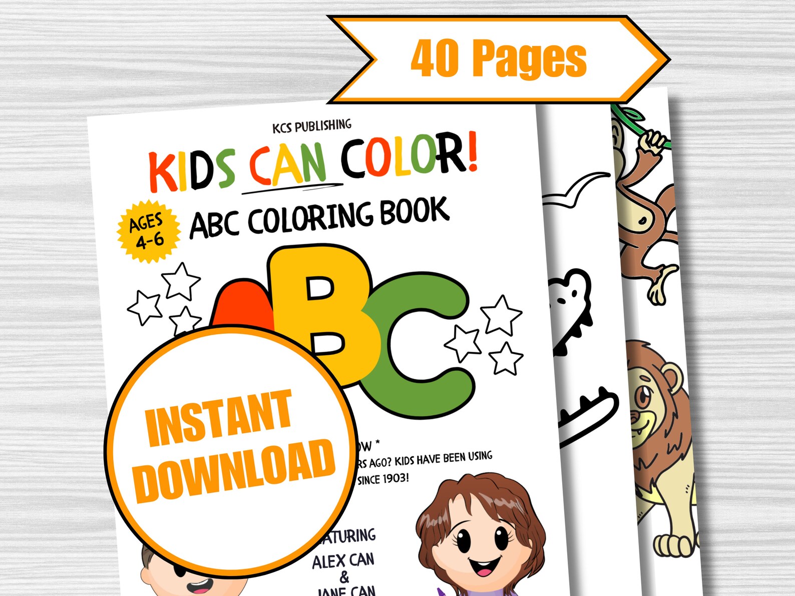 Kids Can Color, for Kids ABC Animals, Homeschool Kid Printables, Kids ...