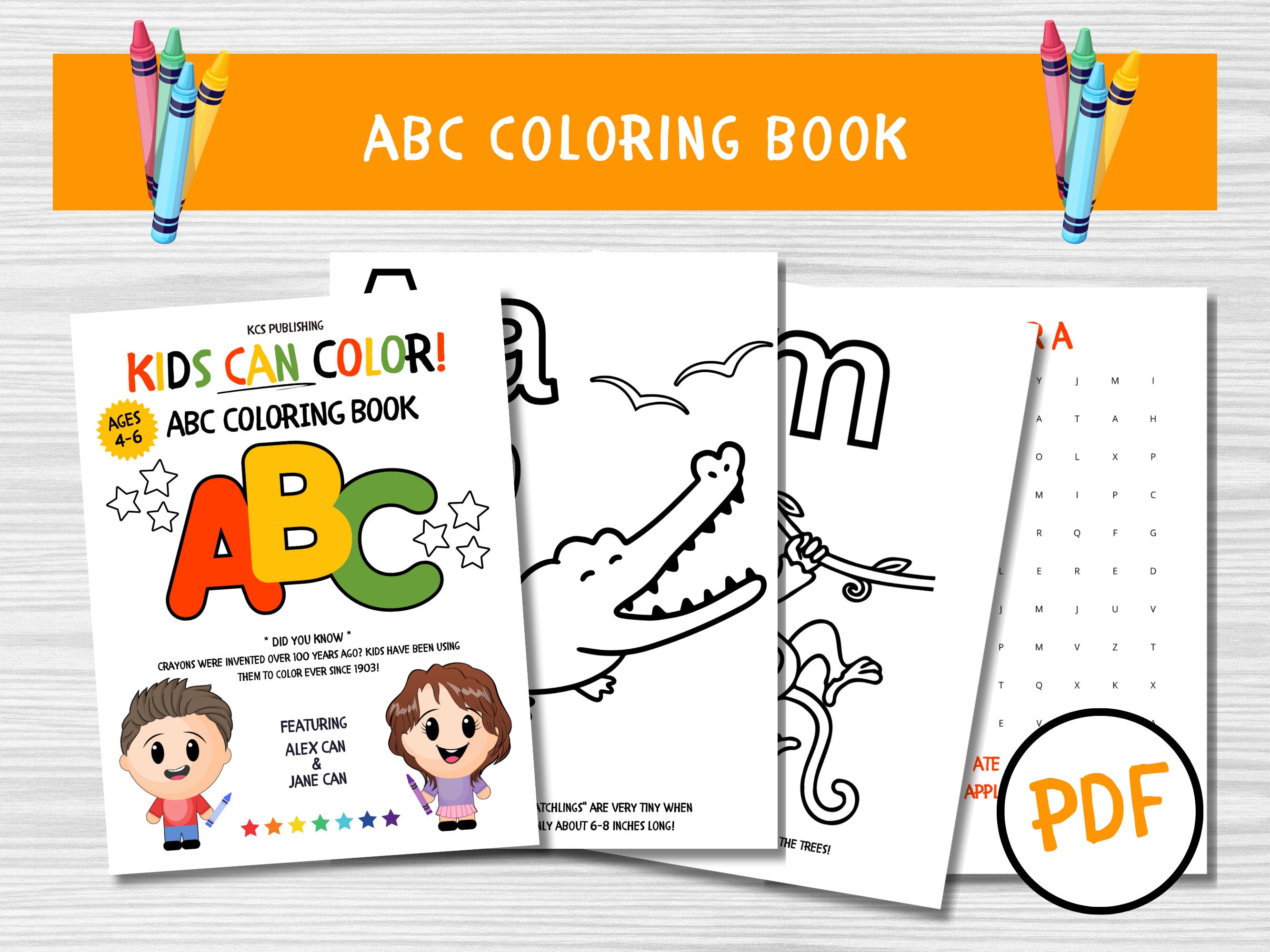 Kids Can Color, for Kids ABC Animals, Homeschool Kid Printables, Kids ...