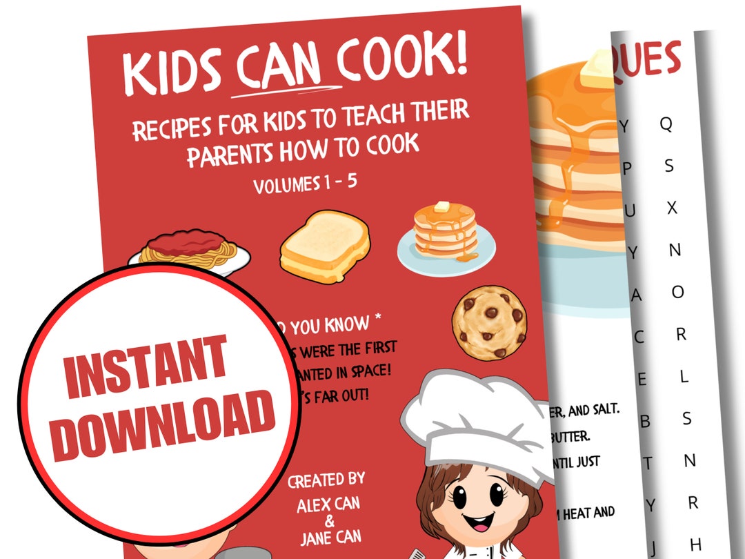Kids Can Cook Cookbook for Kids, Meal Planning, Recipes, for Kids ...