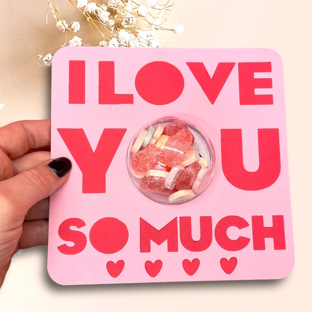 Candy Filled Valentines Day Card for Her Romantic Greetings for Him I ...