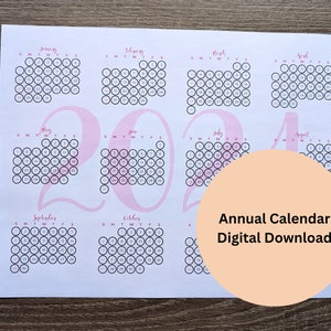 2024 Yearly Calendar Printable Checkbox 2024 Calendar Checklist One ...