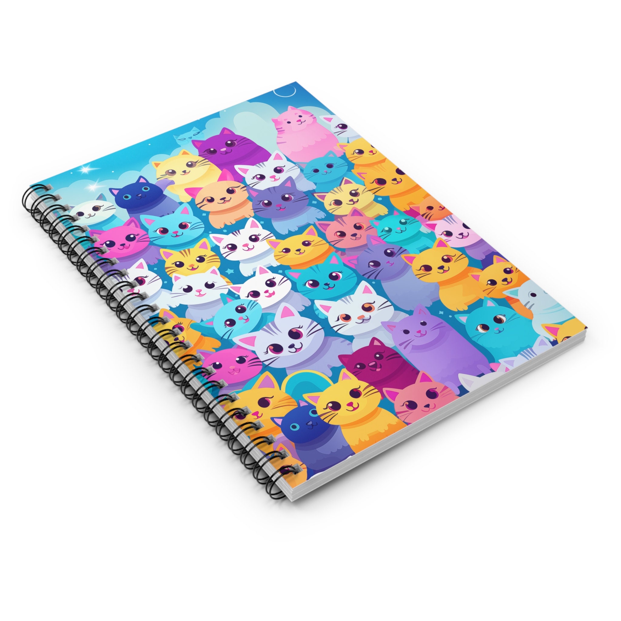 Cute Cat Notebook Rule Kawaii Cat Colorful Notebook Gift For Girl Cat