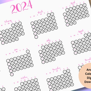 2024 Yearly Calendar Printable Checkbox 2024 Calendar Checklist One ...