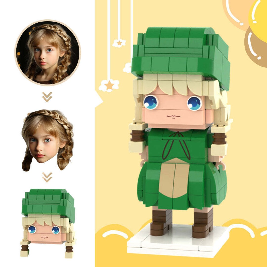 Custom Head Brick Figures Personalized Elf Brick Figures Small - Etsy