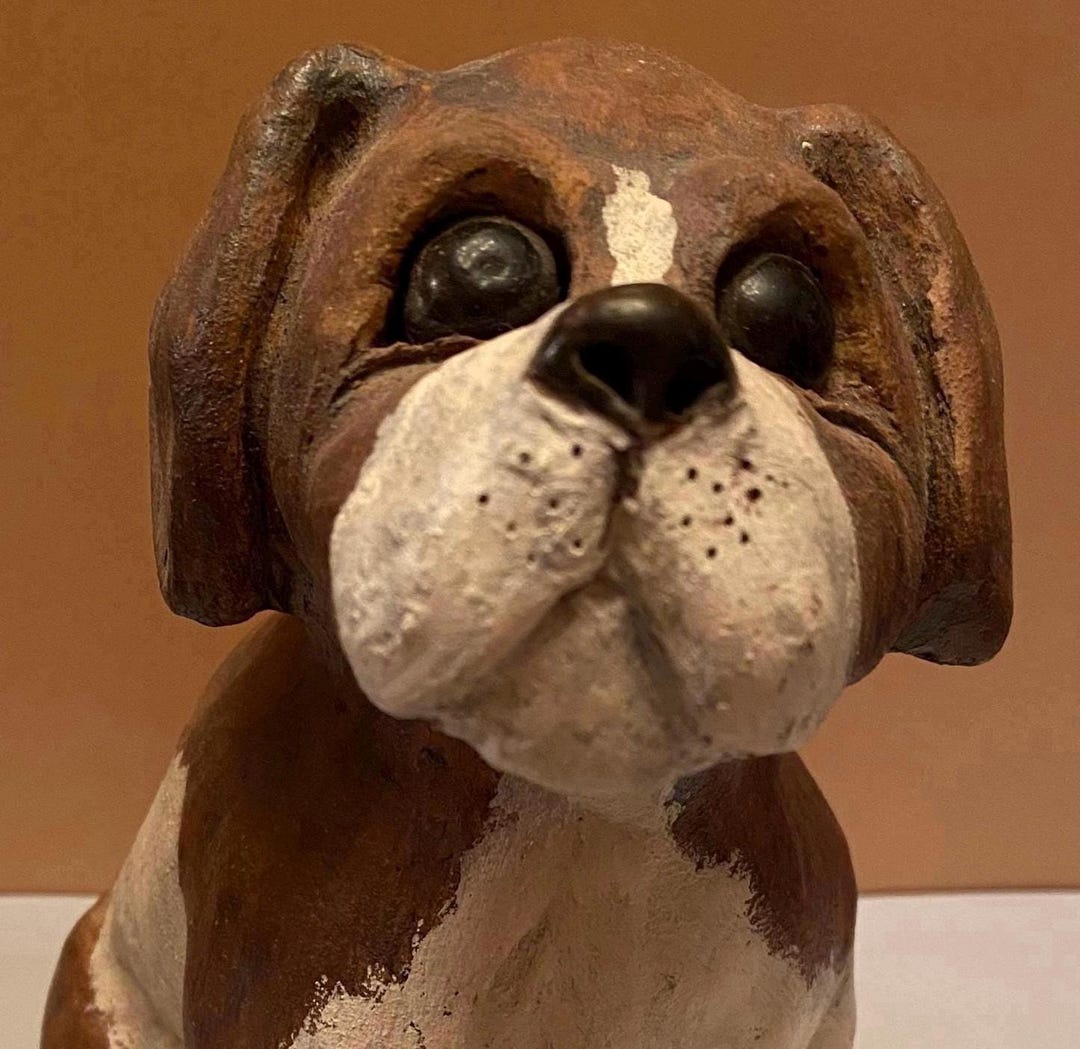 Beagle Dog Original Handmade Clay Sculpture by Christine Wyson One-of-a ...