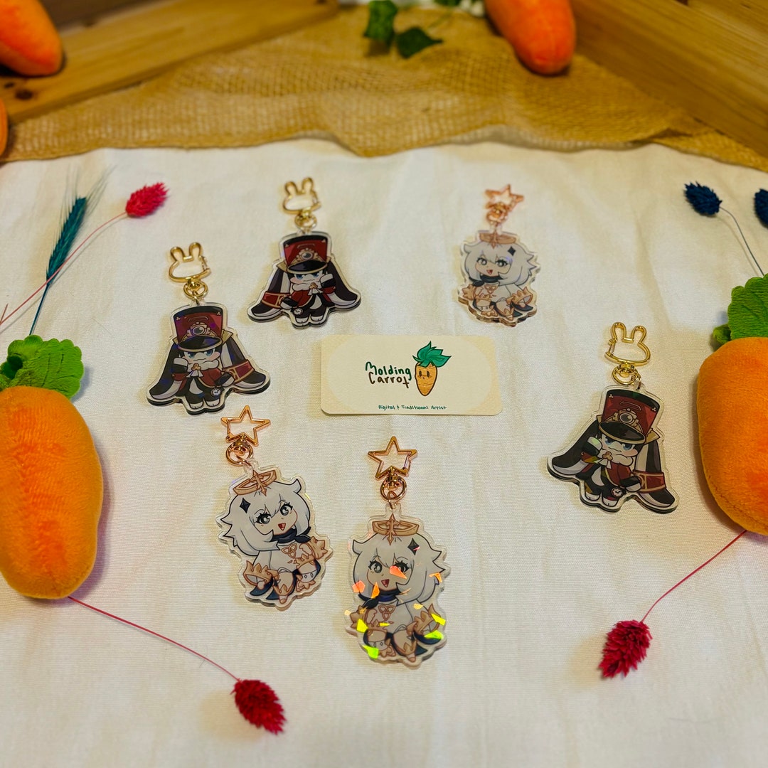 Paimon & Pompon Acrylic Keychains - Etsy