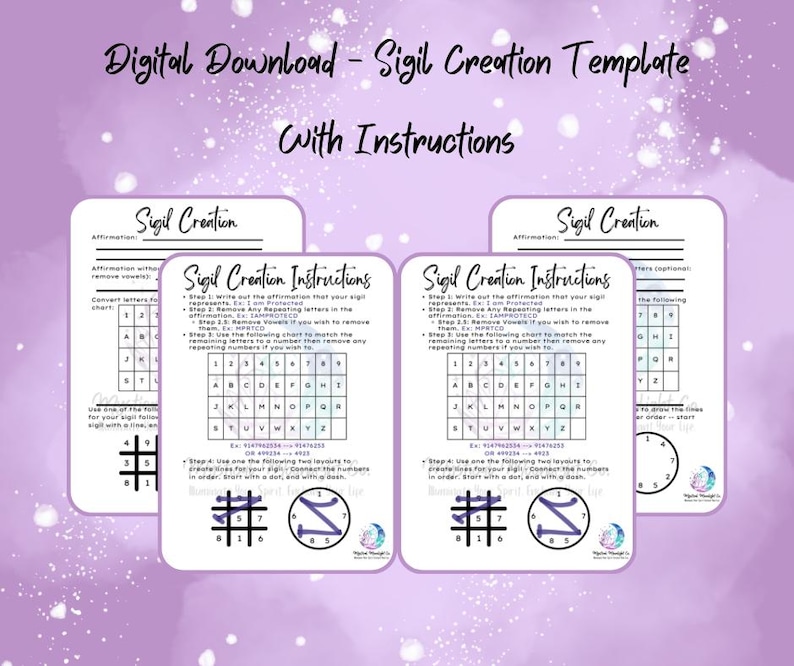 Witches Wheel Sigil Template | Sigil Creation (digital Download) - Etsy