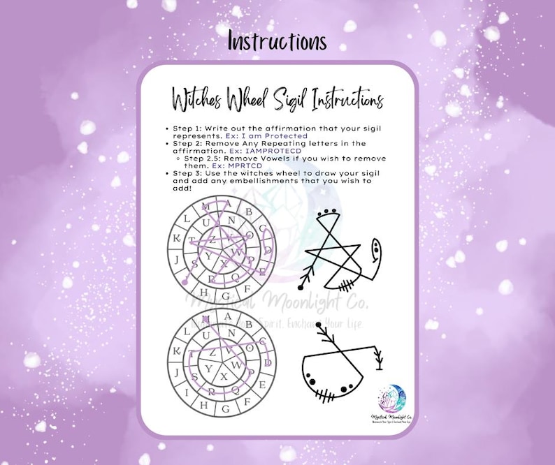 Sigil Creation Template | Witches Wheel Digital Download - Etsy Canada
