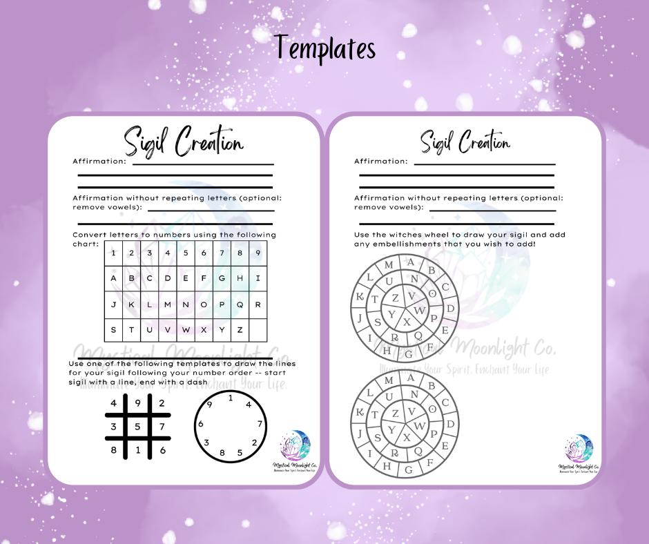 Sigil Template Bundle Digital Download | Witches Wheel Sigil Template ...