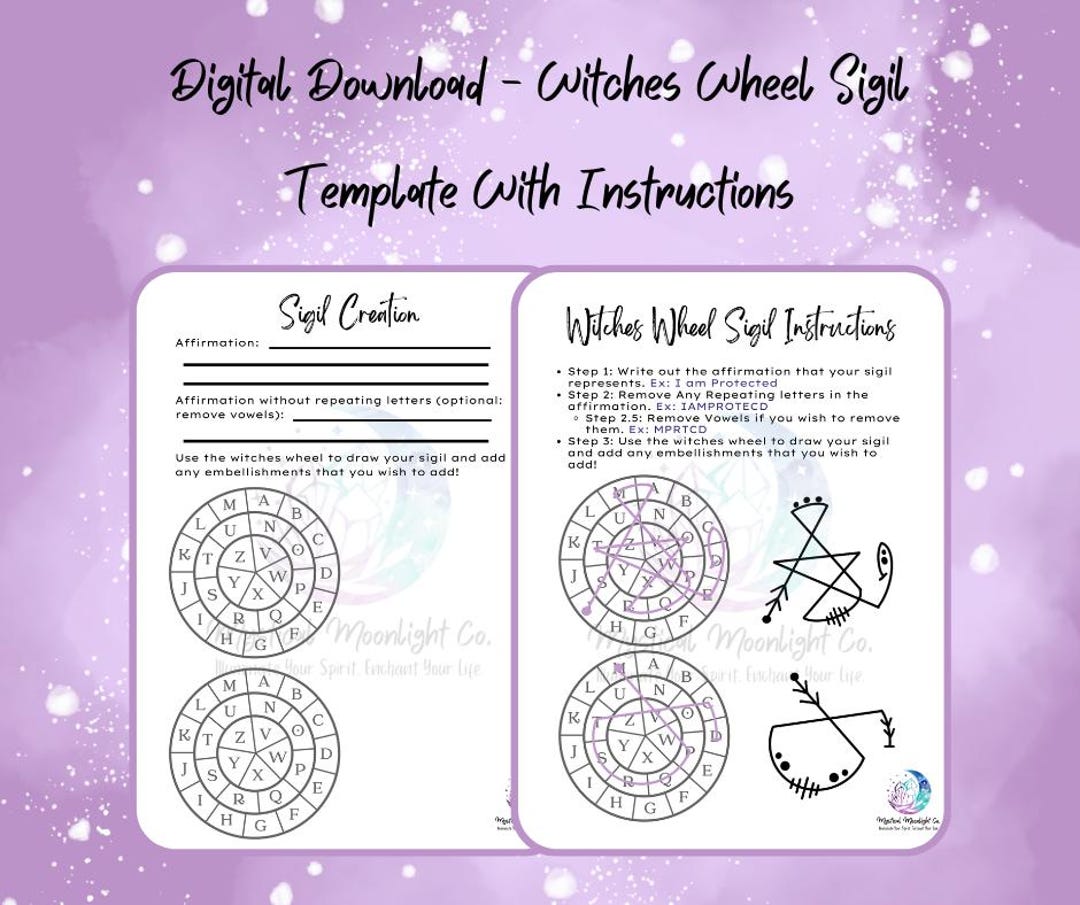 Sigil Creation Digital Download | Sigil Creation Template - Etsy