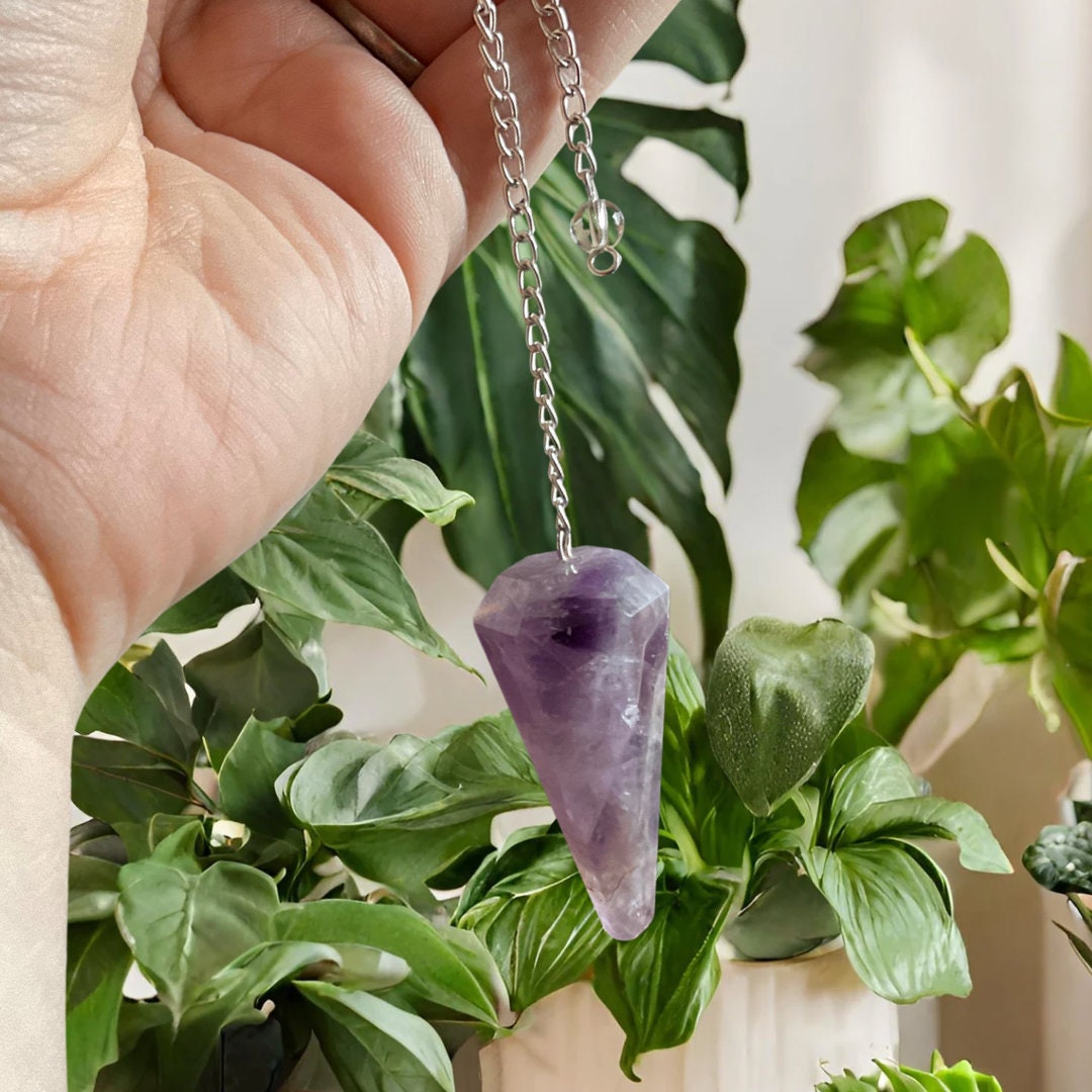 Amethyst Pendulums Spiritual Gifts for All Crystal Pendulums Witchcraft ...