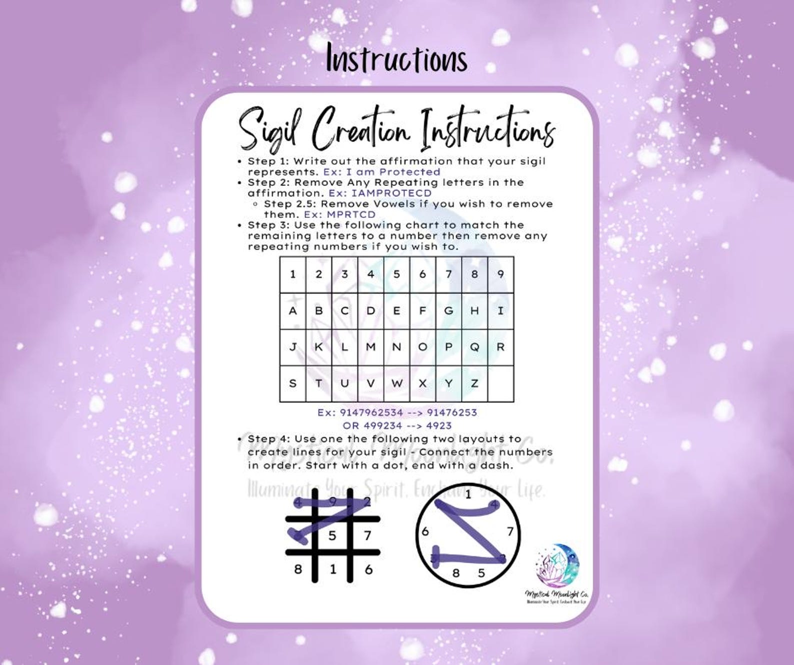 Witches Wheel Sigil Digital Download | Witches Wheel Sigil Template ...