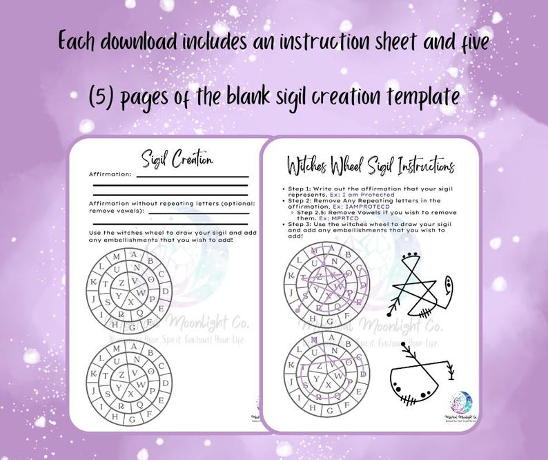 Sigil Creation Template | Witches Wheel Digital Download - Etsy